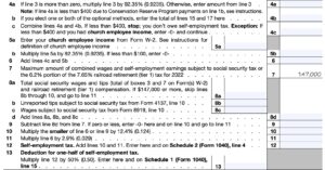 IRS Schedule SE Instructions - Self-Employment Tax