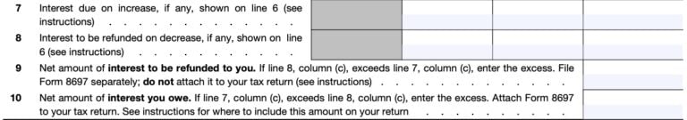 IRS Form 8697 Instructions - Interest Under the Look-Back Method