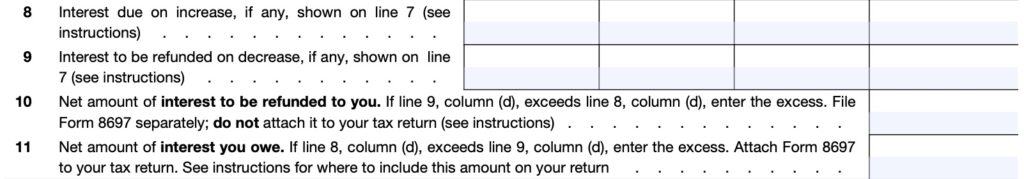 IRS Form 8697 Instructions - Interest Under the Look-Back Method