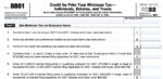 IRS Form 8801 Instructions - Credit for Prior Year Minimum Tax