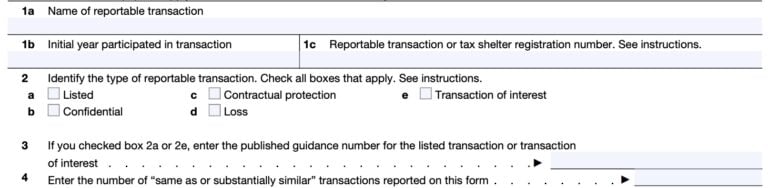 IRS Form 8886 Instructions -Reportable Transaction Disclosure