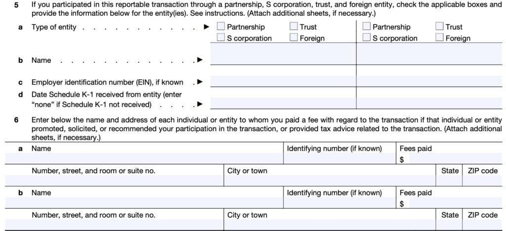 IRS Form 8886 Instructions -Reportable Transaction Disclosure
