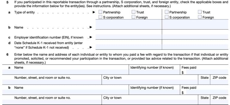 IRS Form 8886 Instructions -Reportable Transaction Disclosure