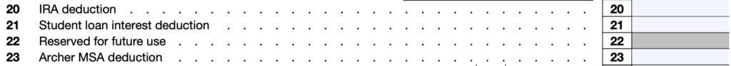IRS Schedule 1 Instructions - Additional Income & AGI Adjustments