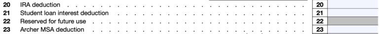 IRS Schedule 1 Instructions - Additional Income & AGI Adjustments