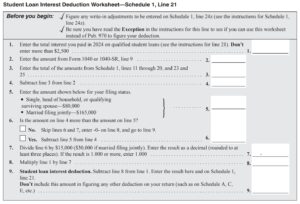 IRS Schedule 1 Instructions - Additional Income & AGI Adjustments