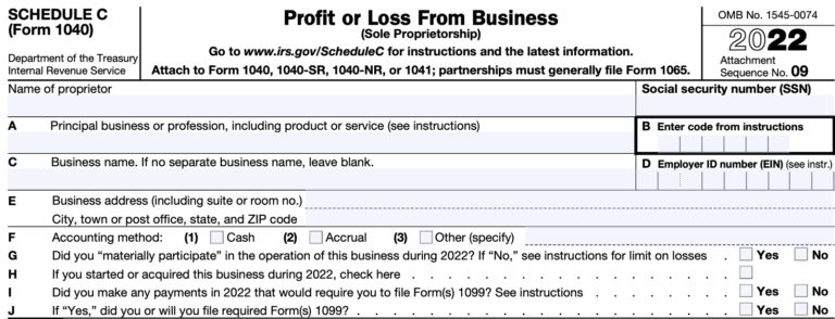 IRS Schedule C Instructions - Business Profit or Loss
