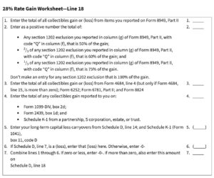 IRS Schedule D Instructions - Capital Gains And Losses