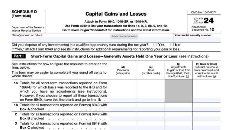 IRS Schedule B Instructions - Interest and Ordinary Dividends