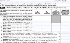 IRS Schedule D Instructions - Capital Gains And Losses
