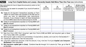 IRS Schedule D Instructions - Capital Gains And Losses