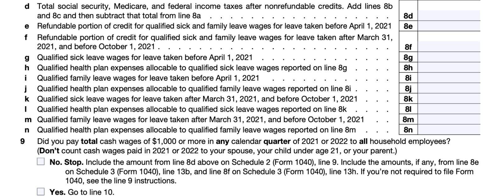 IRS Schedule H Instructions - Household Employment Taxes