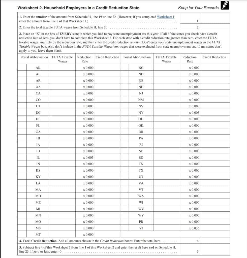 IRS Schedule H Instructions - Household Employment Taxes