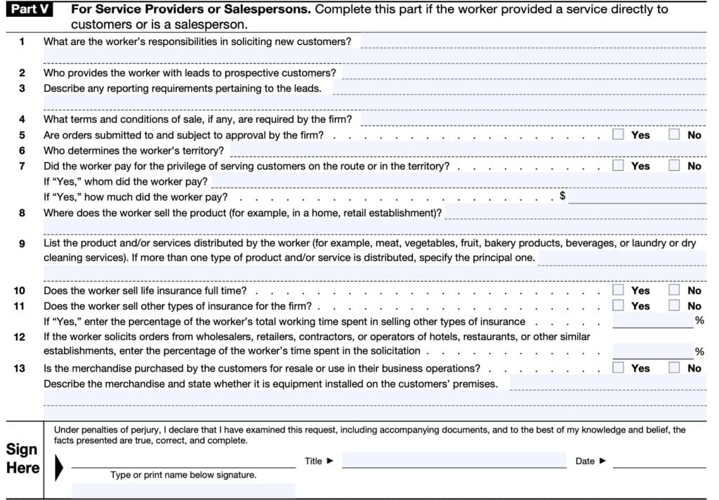 IRS Form SS-8 Instructions - IRS Determination of Worker Status