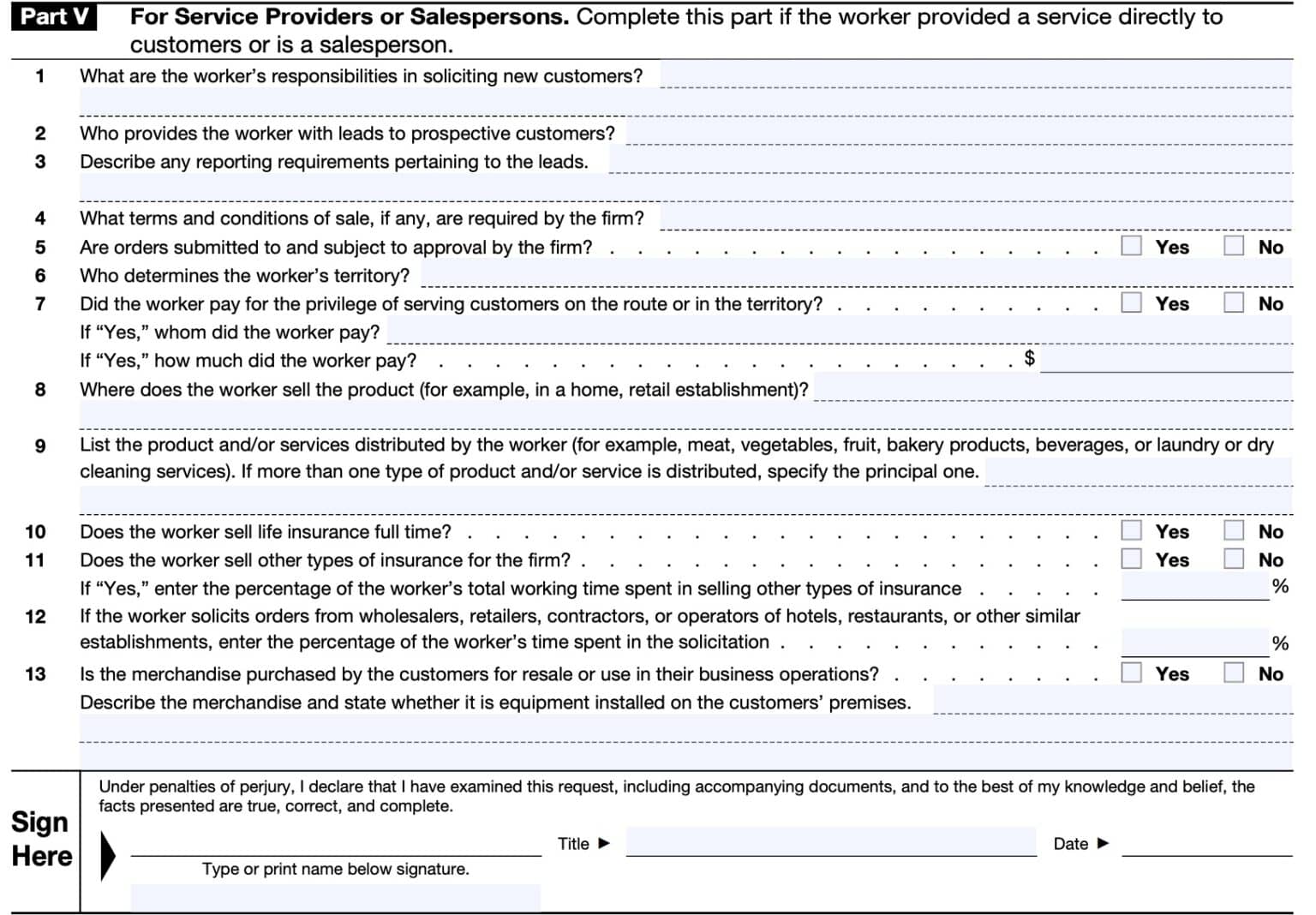 IRS Form SS-8 Instructions - IRS Determination of Worker Status