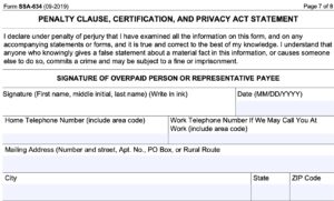 Form SSA 634 Instructions - Change in Overpayment Recovery