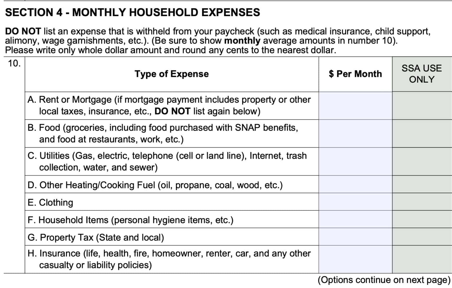 Form SSA 634 Instructions - Change in Overpayment Recovery