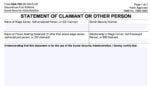 Form SSA 795 Instructions -Statement of Claimant or Other Person