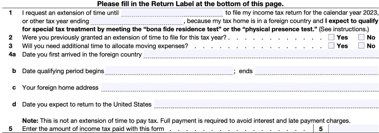 IRS Form 2350 Instructions: Tax Extension For Taxpayers Abroad