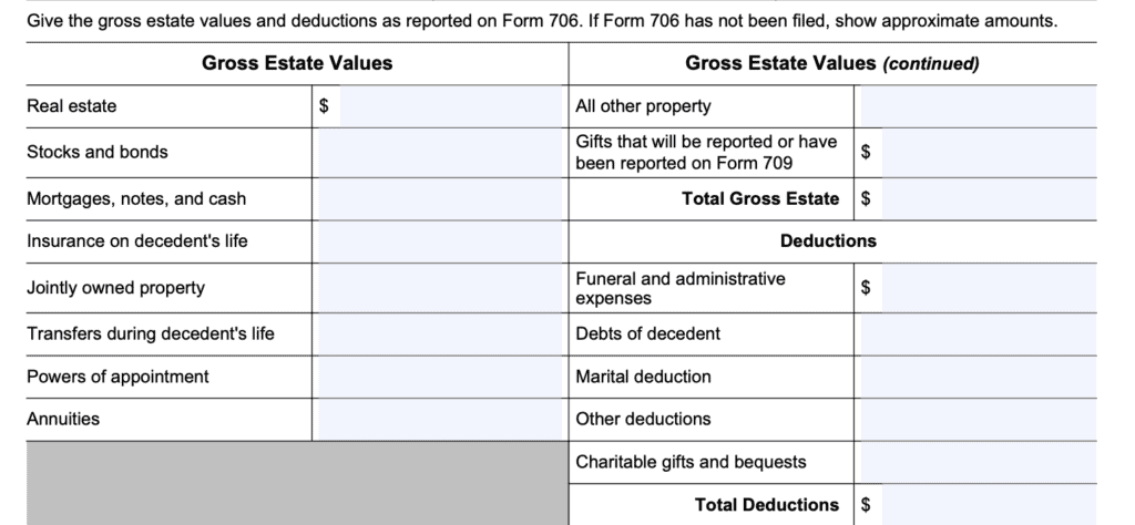 IRS Form 4422 Instructions