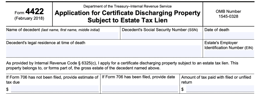 IRS Form 4422 Instructions