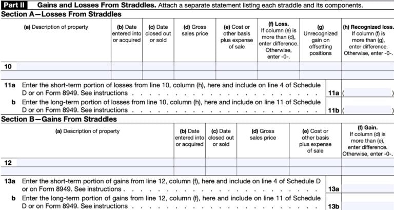 IRS Form 6781 Instructions - Section 1256 Contracts & Straddles
