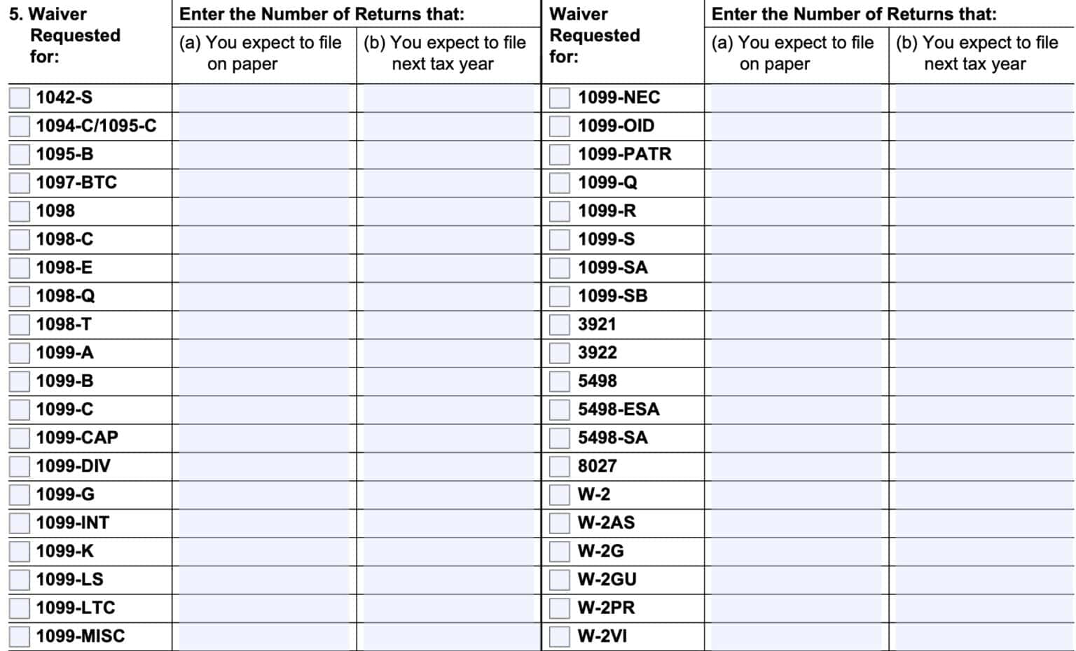 IRS Form 8508 Instructions - Waiver for Information Returns
