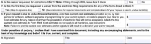 IRS Form 8508 Instructions - Waiver for Information Returns