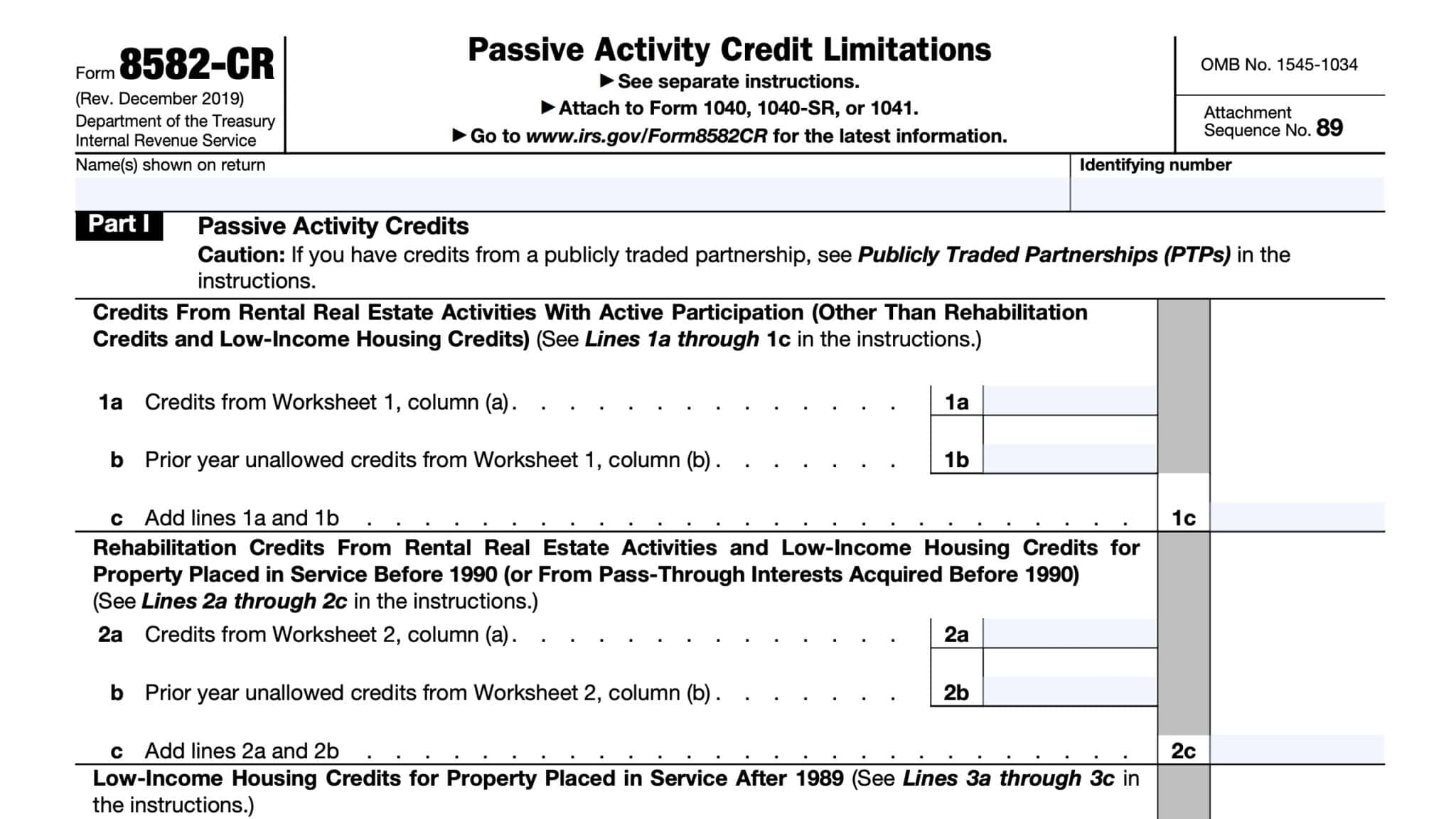 IRS Form 461 Instructions - Limitation on Business Losses