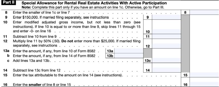 IRS Form 8582-CR Instructions - Passive Activity Credit Limits