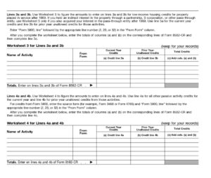 IRS Form 8582-CR Instructions - Passive Activity Credit Limits