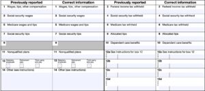 IRS Form W-2c Instructions - Corrected Wage and Tax Statement
