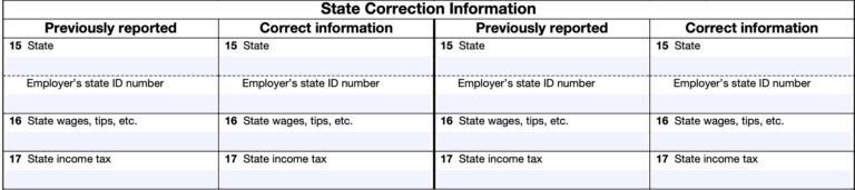 IRS Form W-2c Instructions - Corrected Wage and Tax Statement