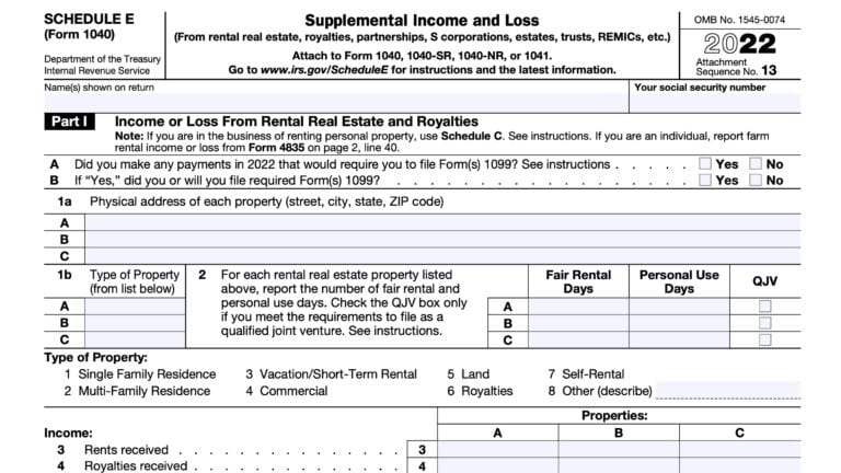 IRS Form 8825 Instructions: Partnership & S-Corp Rental Income