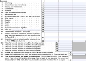 IRS Schedule E Instructions - Supplemental Income and Loss