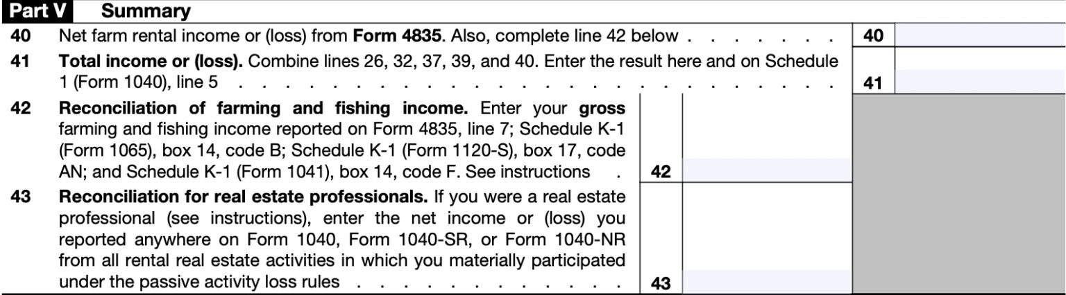 IRS Schedule E Instructions - Supplemental Income and Loss
