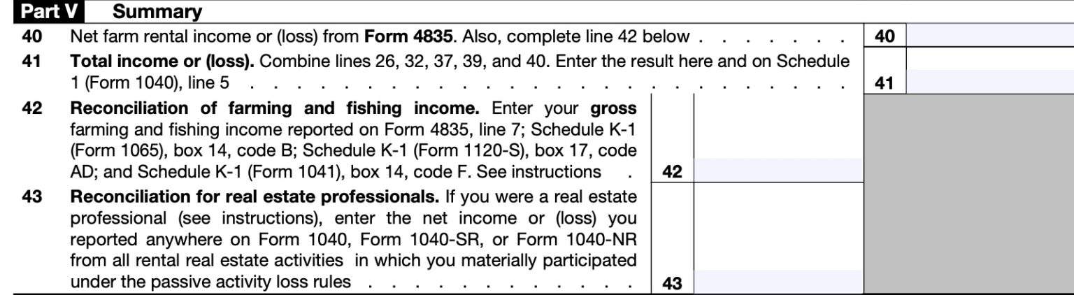 IRS Schedule E Instructions - Supplemental Income and Loss