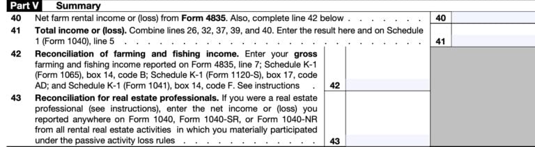 IRS Schedule E Instructions - Supplemental Income and Loss