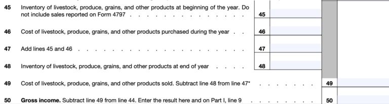 IRS Schedule F Instructions - Reporting Farming Profit or Loss