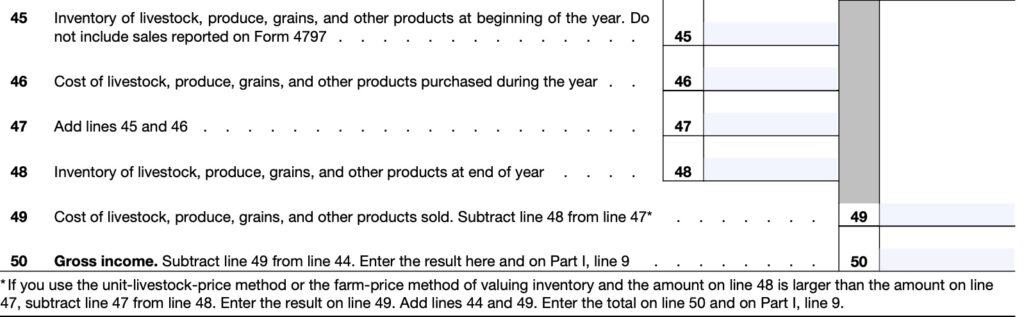 IRS Schedule F Instructions - Reporting Farming Profit or Loss