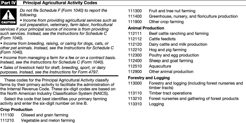 IRS Schedule F Instructions - Reporting Farming Profit or Loss