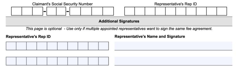 Form SSA 1693 Instructions - SSA Representation Fee Agreements