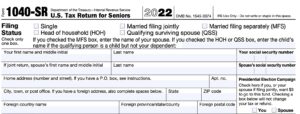 IRS Form 1040-SR Instructions - Tax Return For Seniors