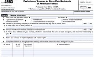 IRS Form 4563 Instructions
