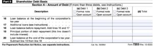 IRS Form 7203 Instructions - S Corporation Stock & Debt Basis
