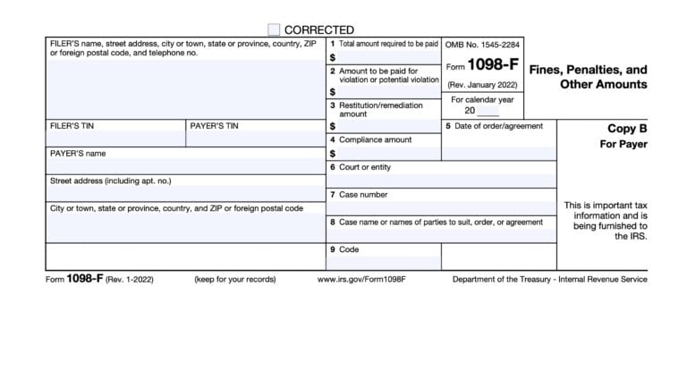 IRS Form 1098 Instructions - Mortgage Interest Statement