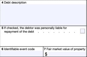 IRS Form 1099-C Instructions - Cancellation of Debt