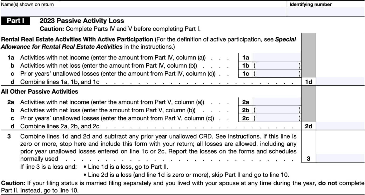 IRS Form 8582 Instructions - A Guide to Passive Activity Losses