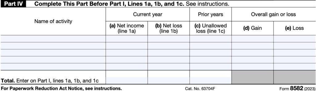 IRS Form 8582 Instructions - A Guide to Passive Activity Losses