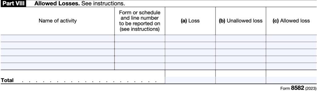 IRS Form 8582 Instructions - A Guide to Passive Activity Losses